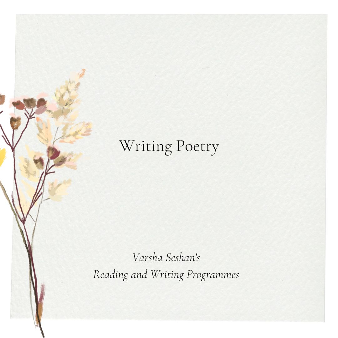 Writing Poetry | Varsha Seshan's Official Website