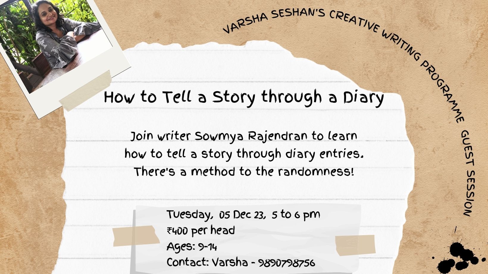 How to Tell a Story through a Diary - Landscape | Varsha Seshan's ...